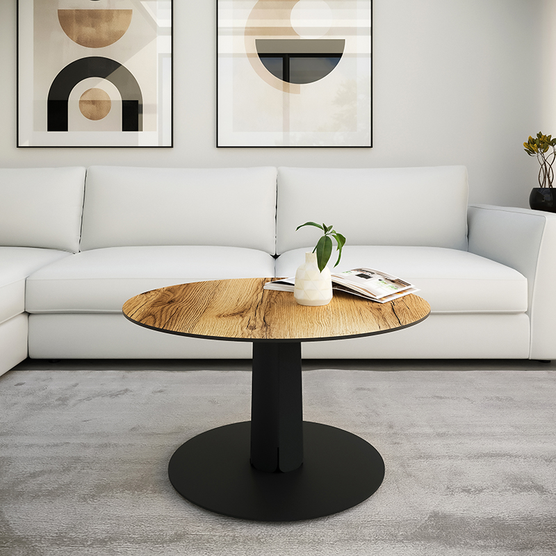Table basse ronde acier Jade - Déco-Gem